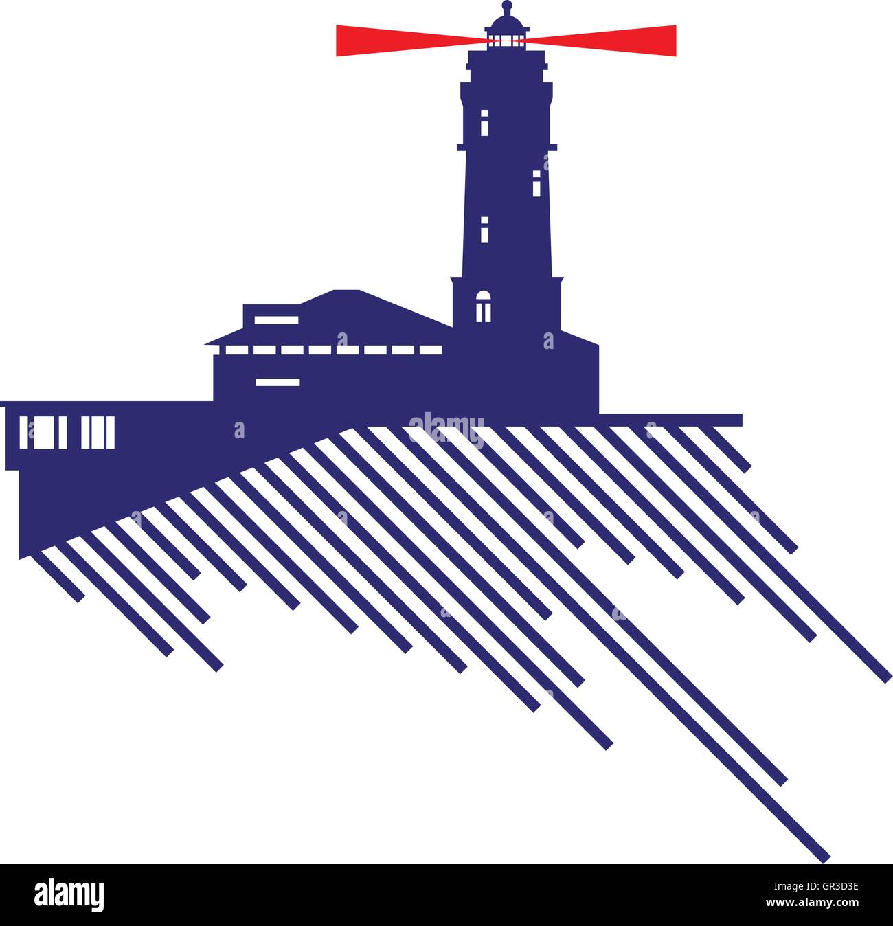 Red navigation beacon Stock Vector Images - Alamy