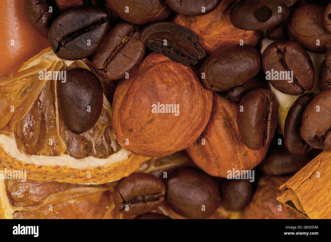 coffee beans and nuts Stock Photo - Alamy