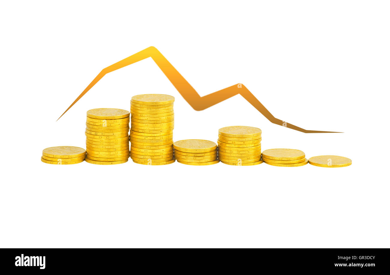 graph of the columns of coins Stock Photo - Alamy