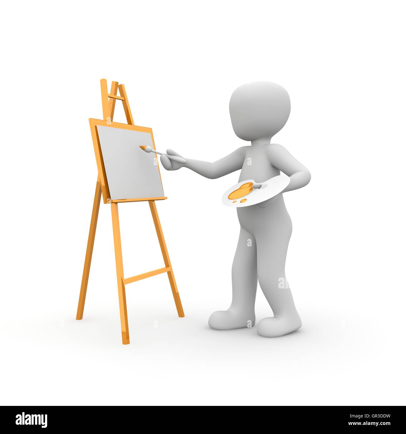 Artist canvas not white Cut Out Stock Images & Pictures - Alamy