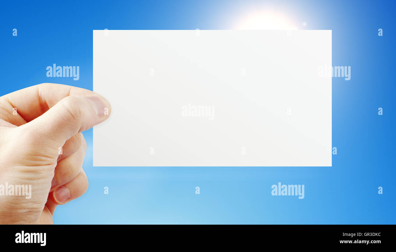 Hand holding paper Stock Photo - Alamy