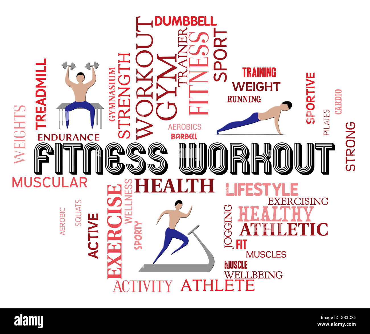 Fitness Workout Indicating Physical Activity And Work-Out Stock Photo ...
