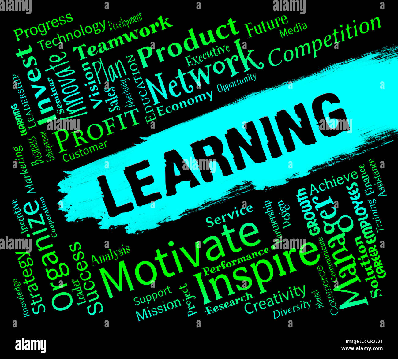 Learning Words Indicating Train Studying And Learned Stock Photo - Alamy
