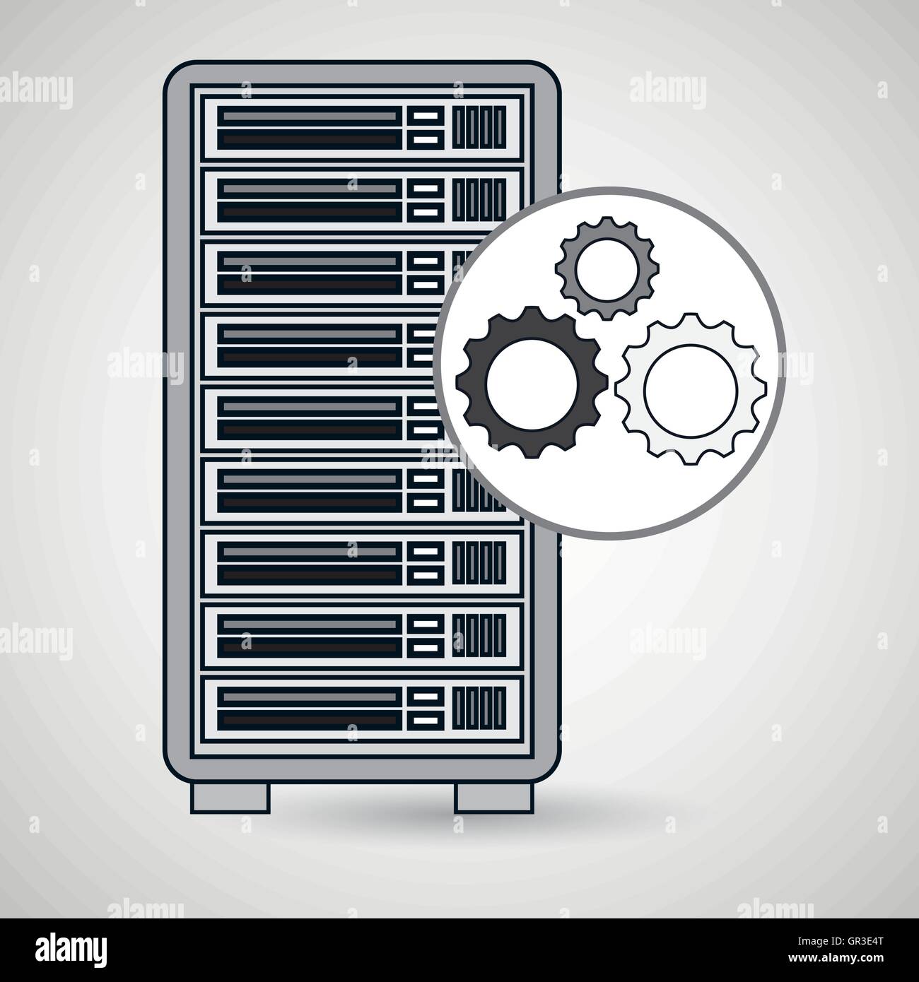 server computer gear wheel Stock Vector Image & Art - Alamy