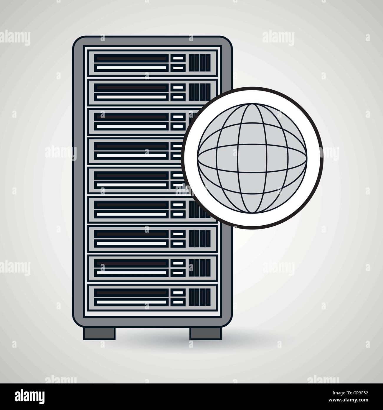 server computer globe Stock Vector Image & Art - Alamy