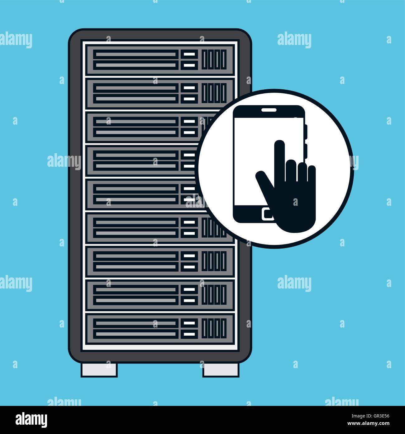 server computer icon Stock Vector Image & Art - Alamy