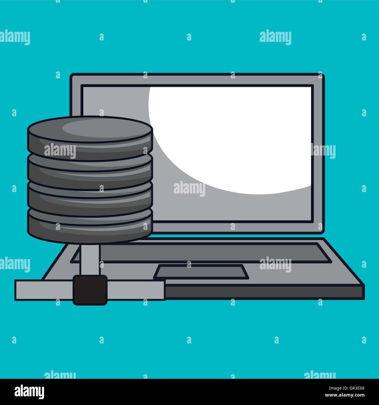 laptop server message icon Stock Vector Image & Art - Alamy