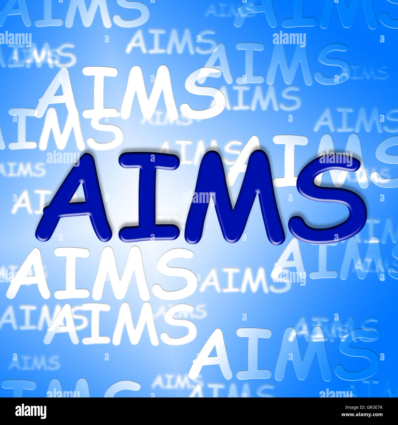 Aims Words Representing Purpose Aspire And Goal Stock Photo - Alamy