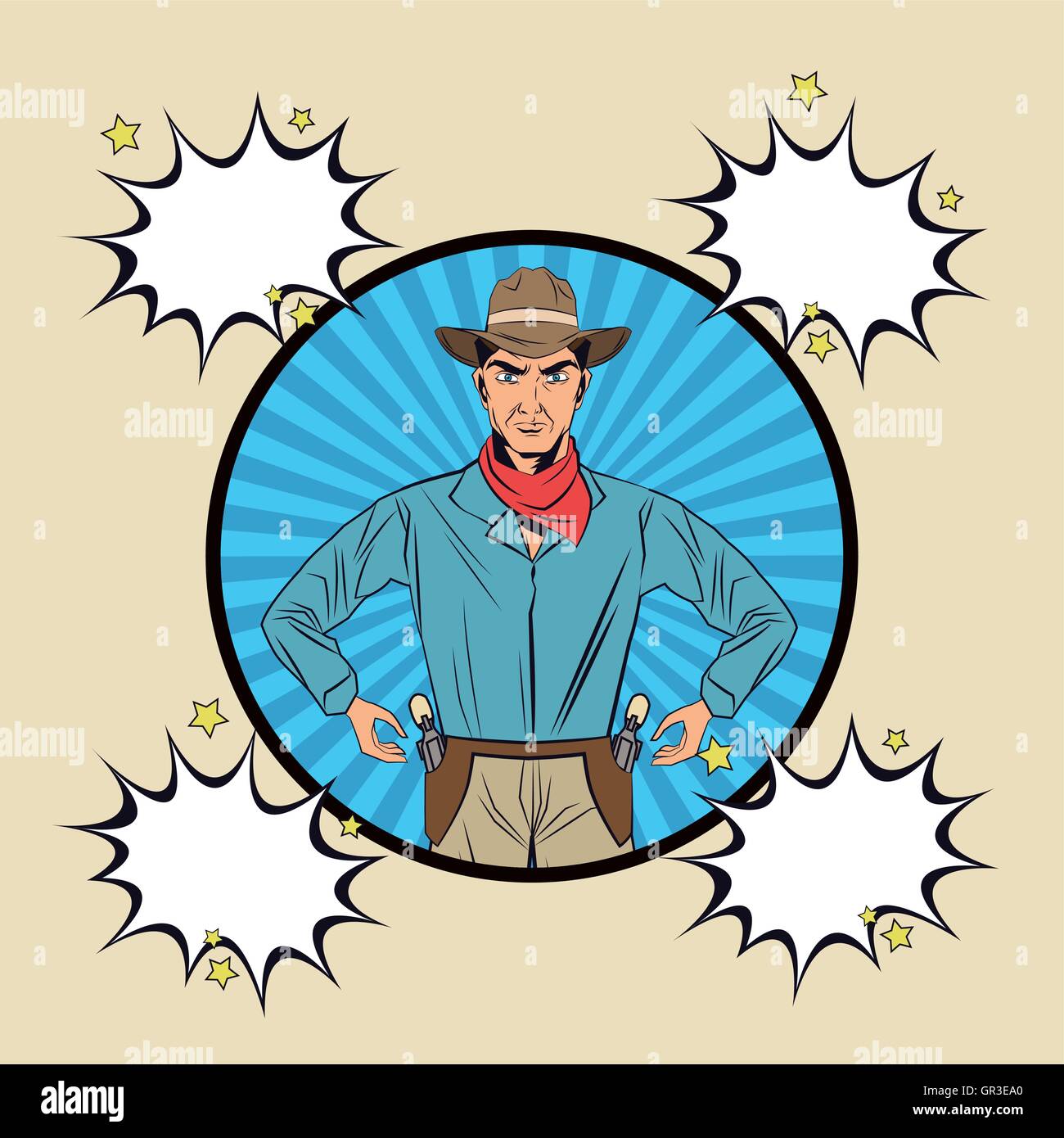 Cowboy man cartoon design Stock Vector Image & Art - Alamy