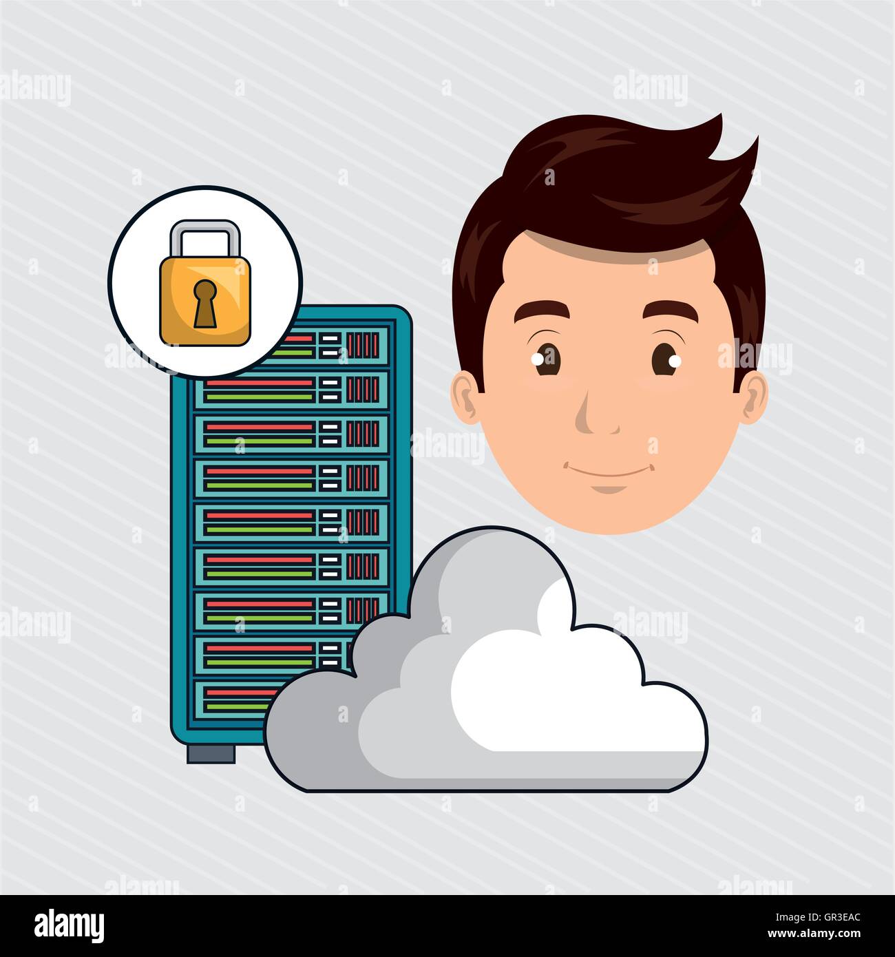 man server cloud computer Stock Vector Image & Art - Alamy
