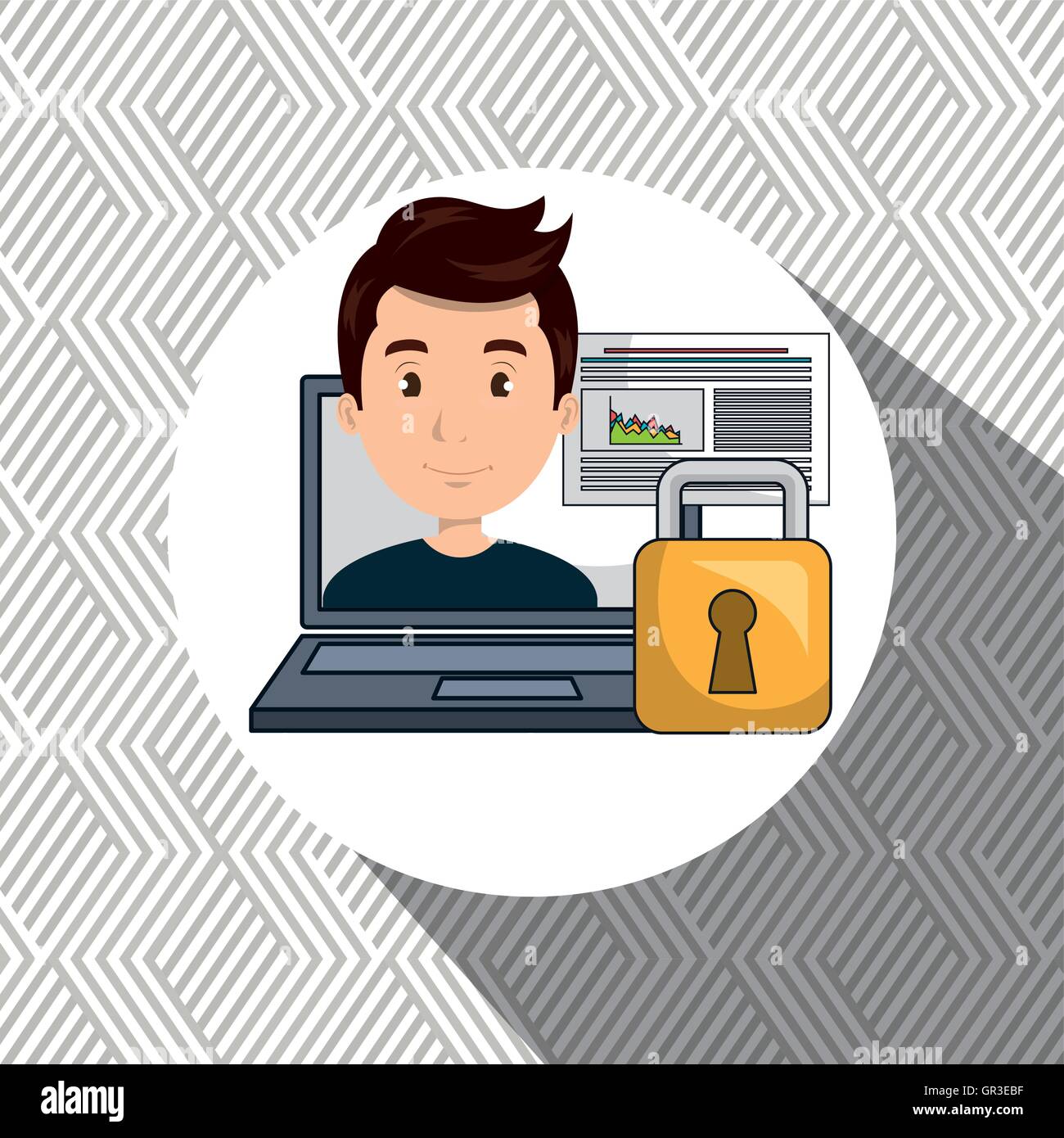 man data base laptop Stock Vector Image & Art - Alamy