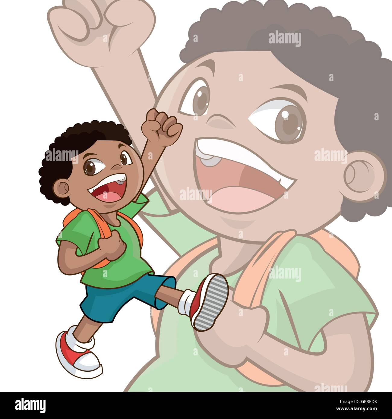 boy kid cartoon school design Stock Vector Image & Art - Alamy
