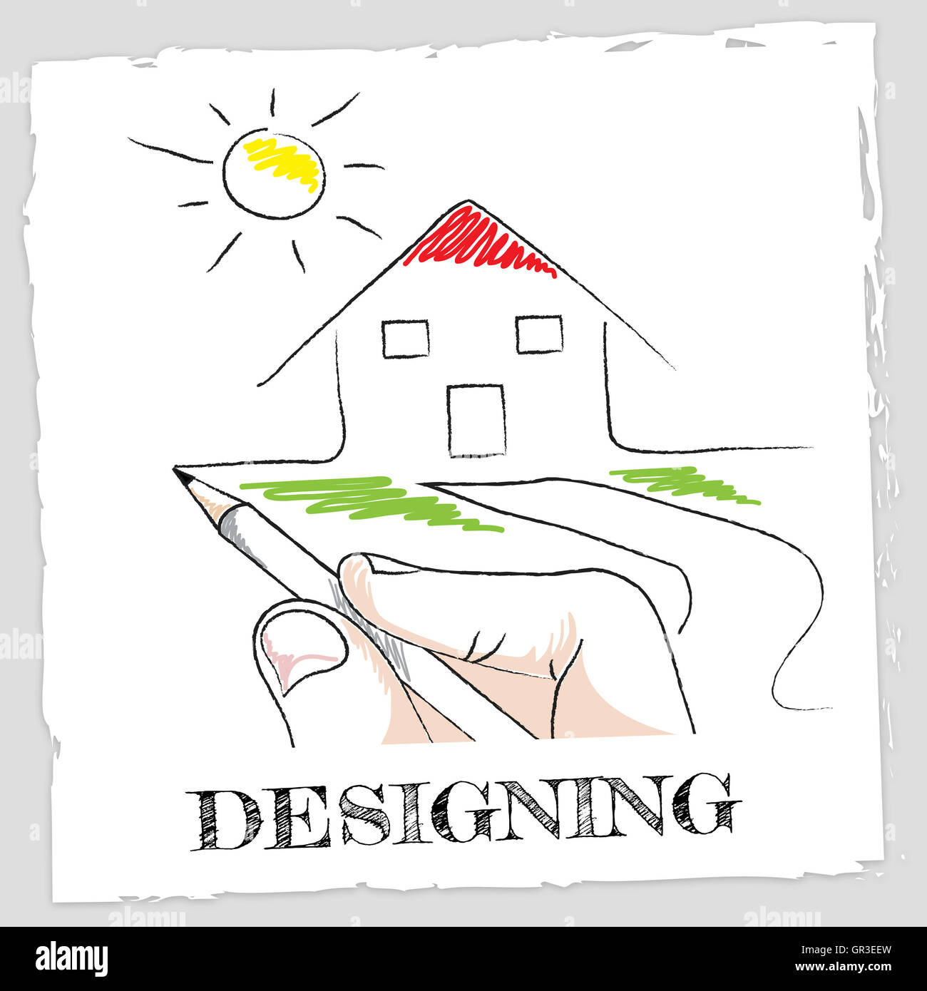 Draw Designing Indicating Visualization Graphic And Creative Stock ...
