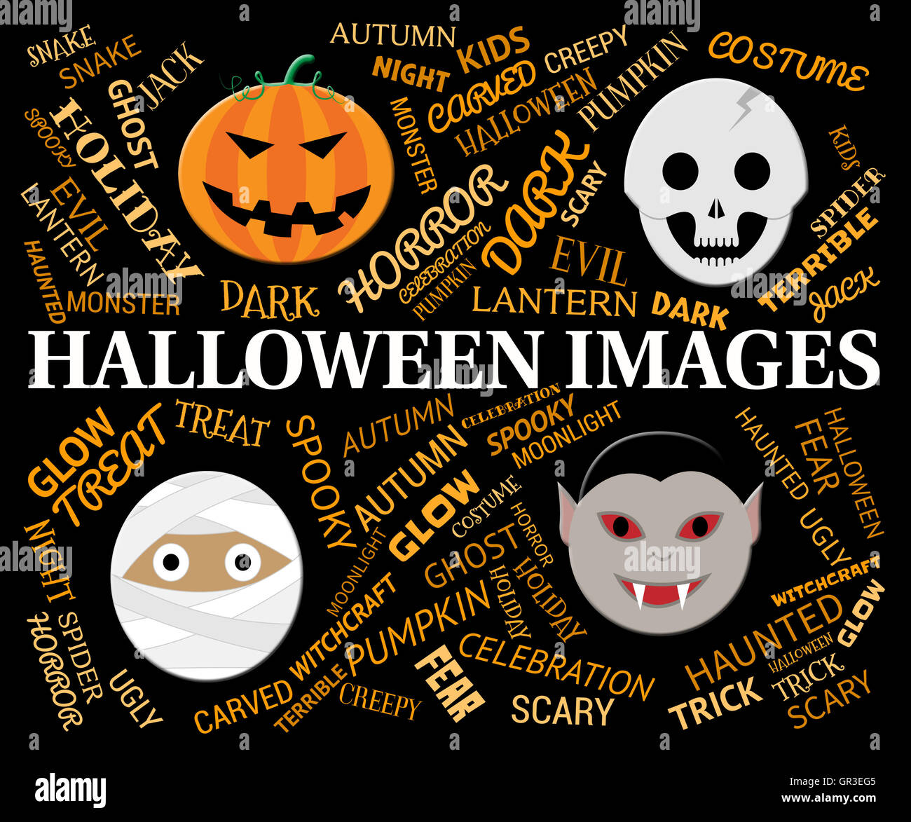 Halloween Images Representing Trick Or Treat And Pics Stock Photo - Alamy
