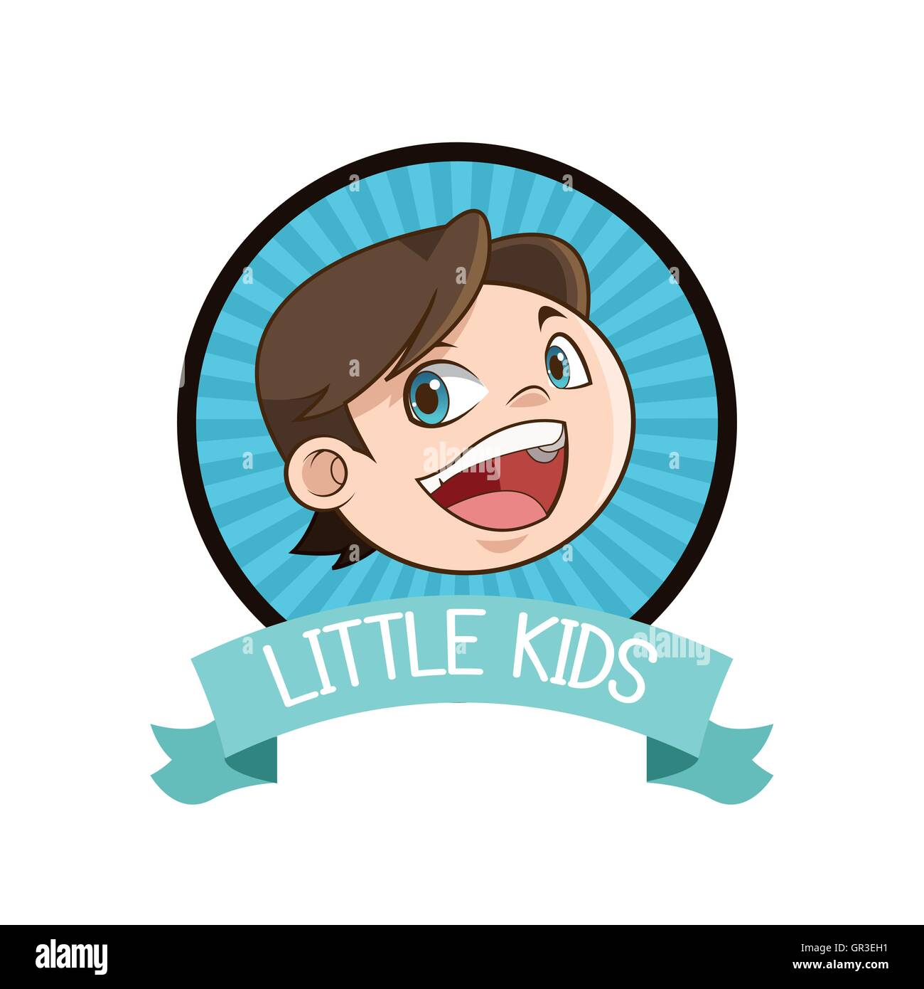 little boy inside seal stamp design Stock Vector Image & Art - Alamy