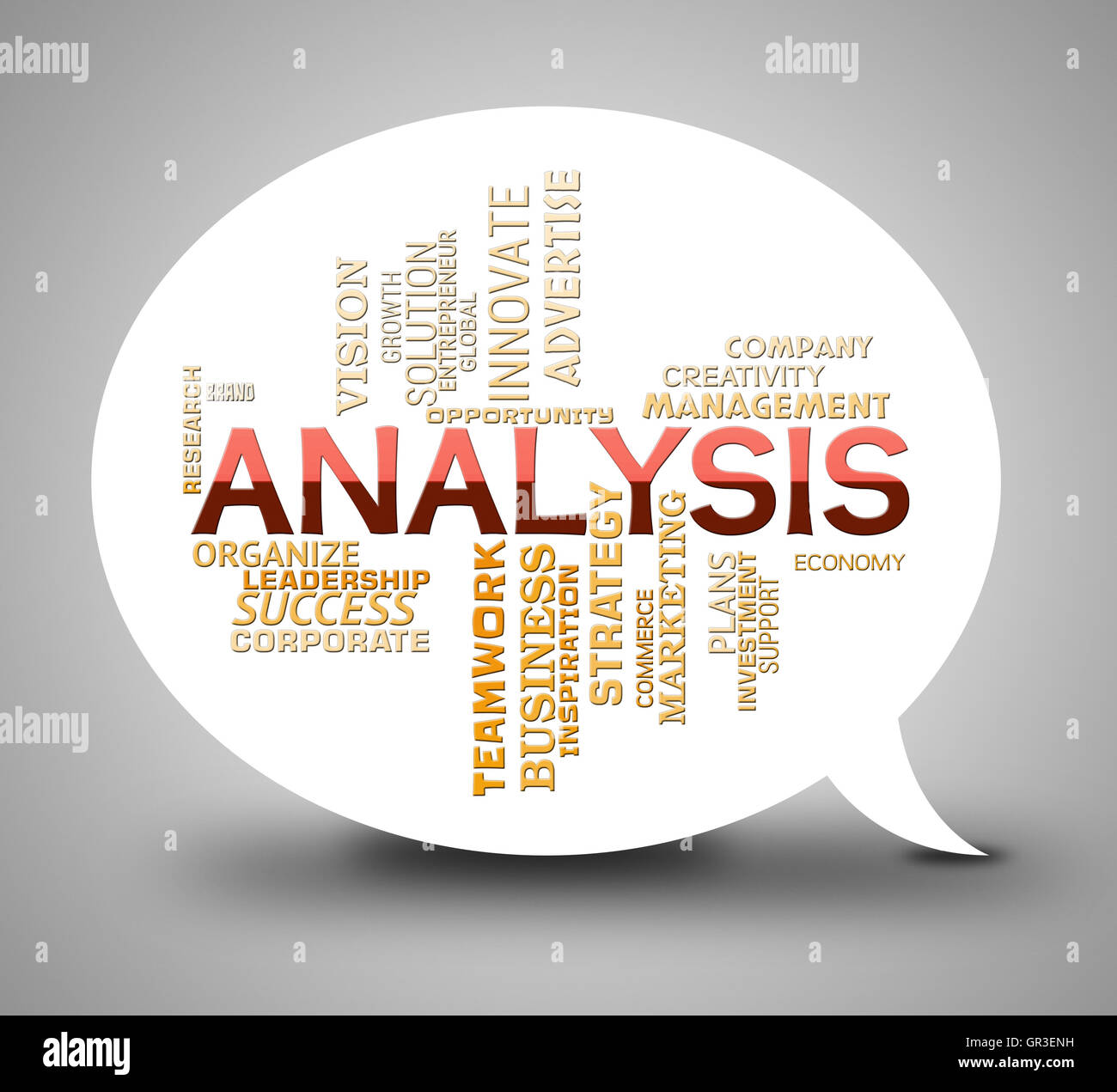Analysis Bubble Showing Data Analytics And Research Stock Photo - Alamy