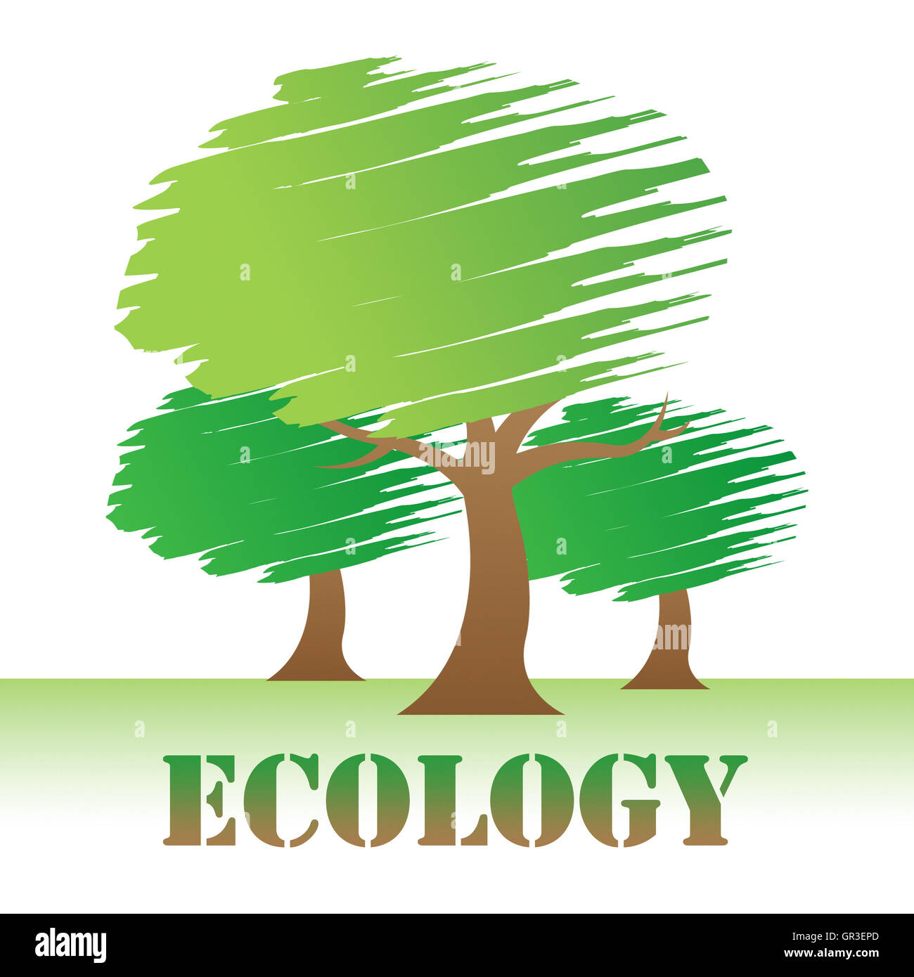 Ecology Trees Indicating Earth Friendly And Branches Stock Photo - Alamy