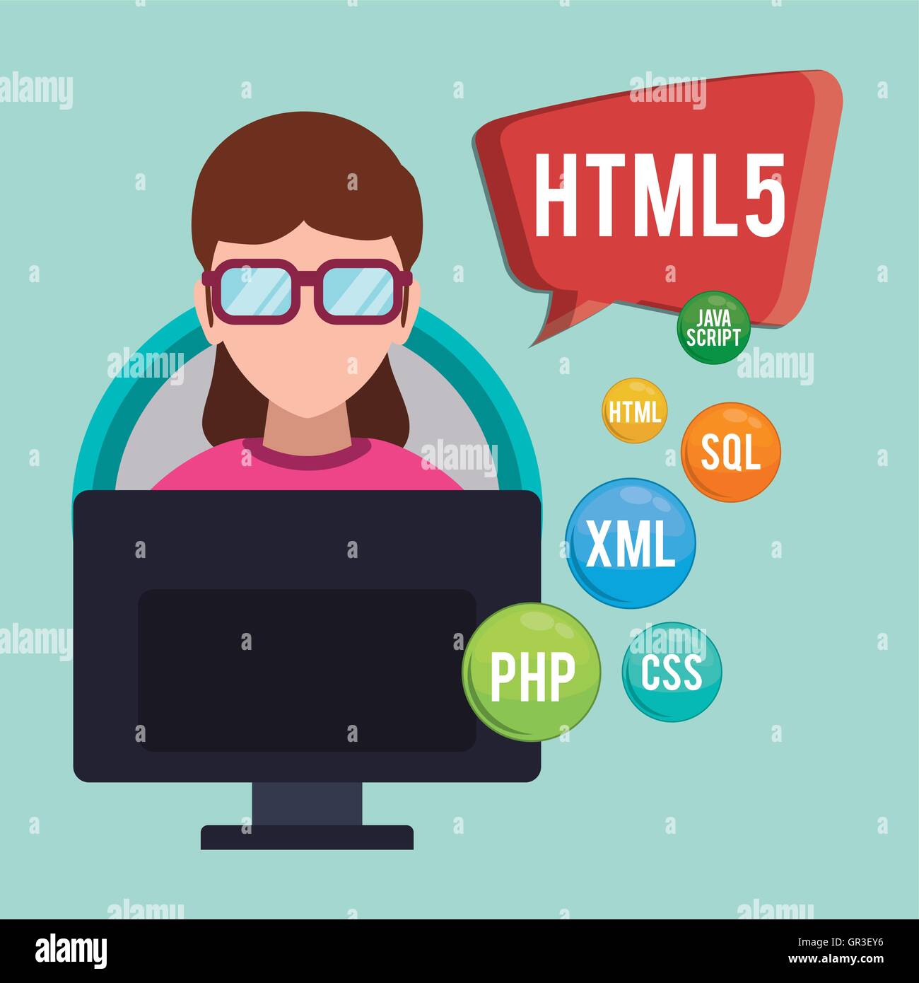 developer web responsive design Stock Vector Image & Art - Alamy