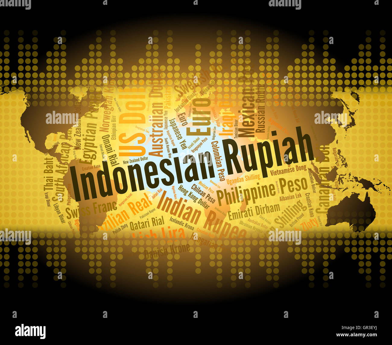 Indonesian Rupiah Indicating Foreign Exchange And Idr Stock Photo - Alamy