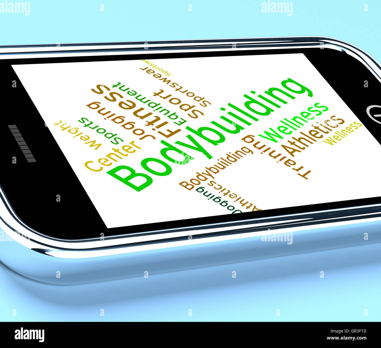 Bodybuilding Word Showing Weight Training And Words Stock Photo - Alamy