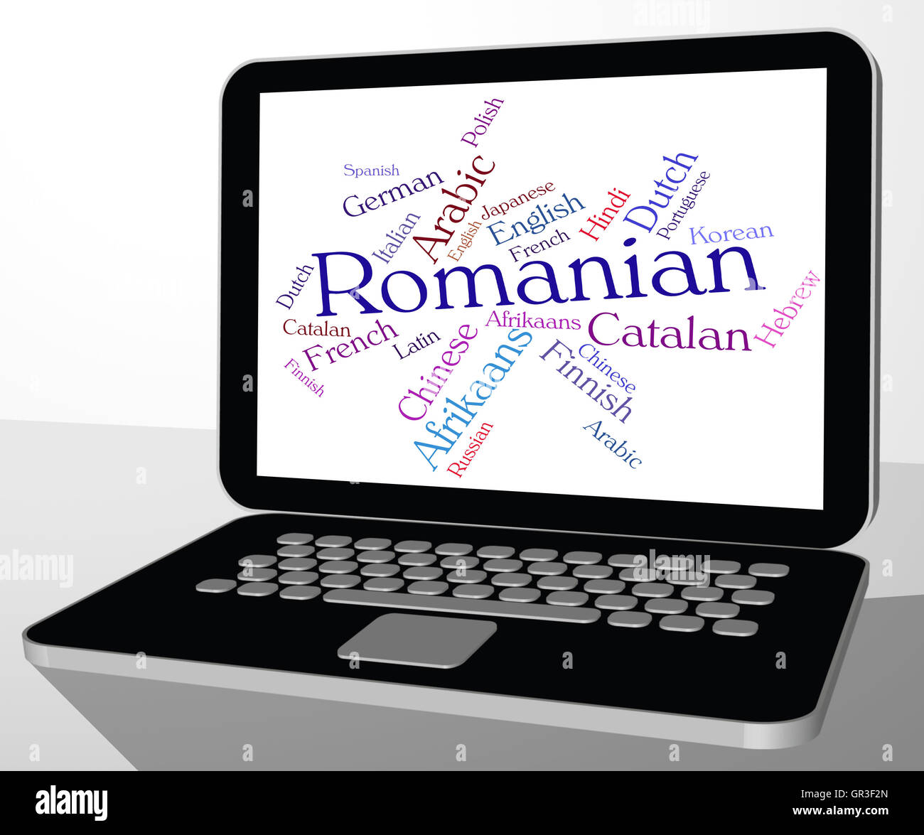 Romanian Language Meaning Lingo Translator And Text Stock Photo - Alamy