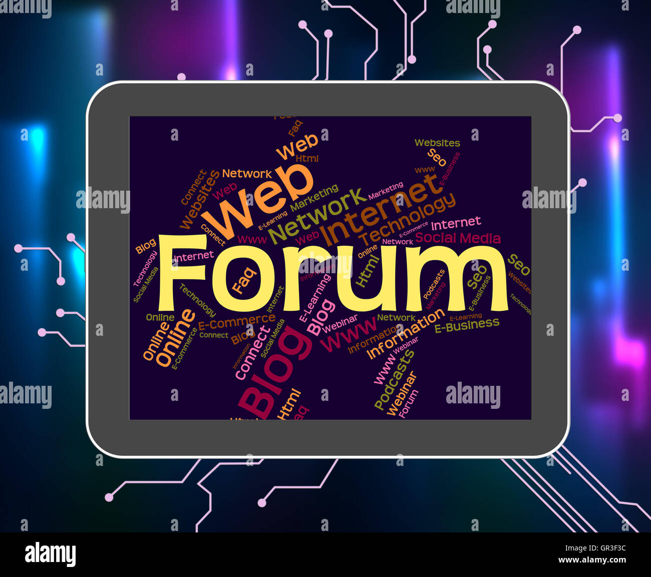 Forum Word Representing Network Convention And Website Stock Photo - Alamy