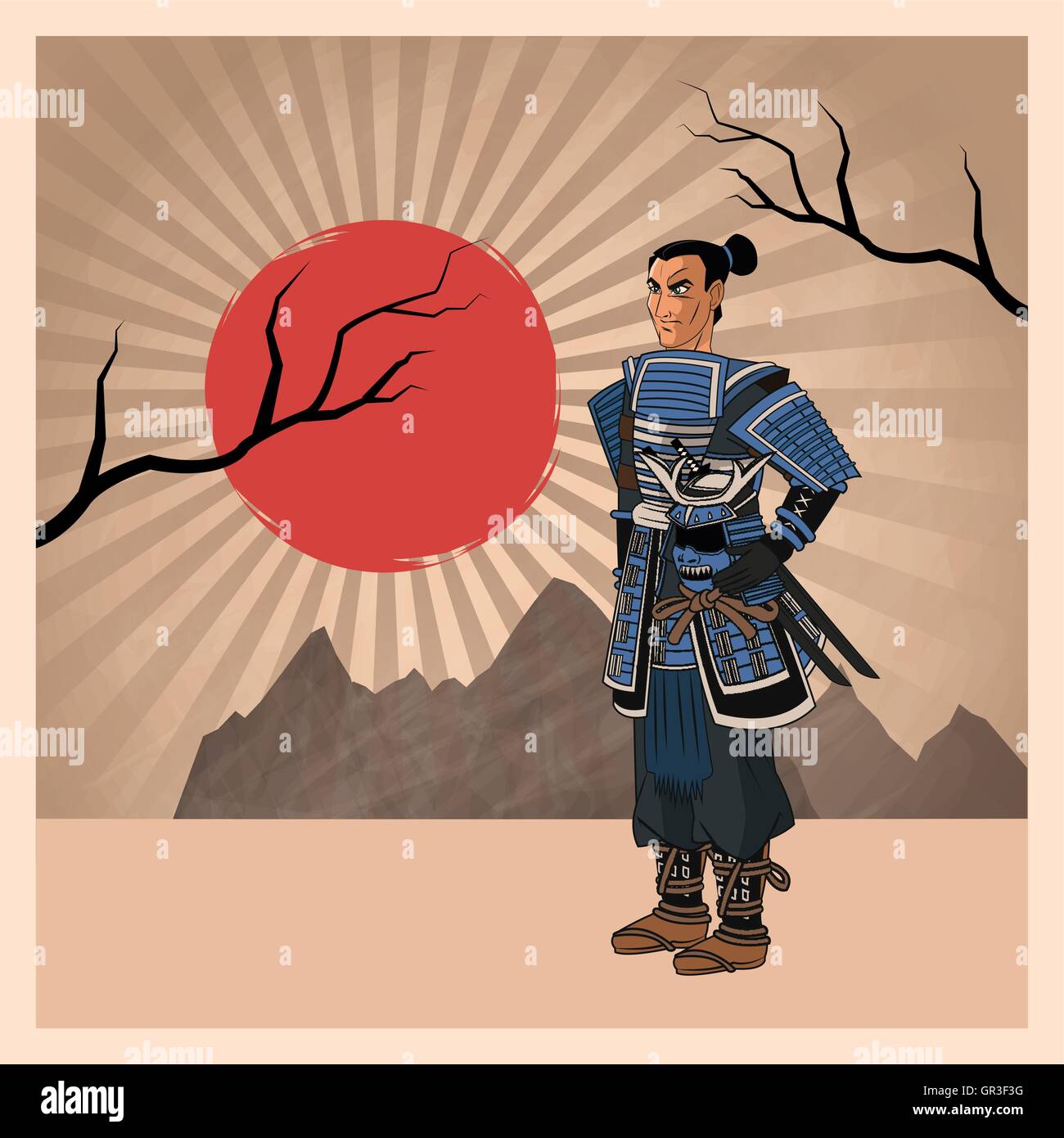 Samurai man cartoon design Stock Vector Image & Art - Alamy