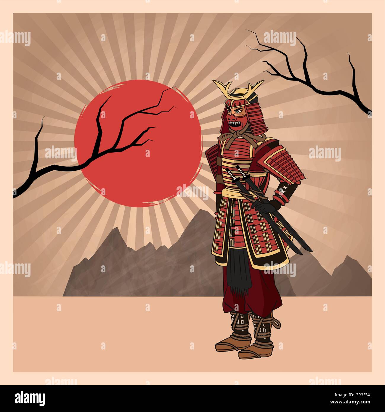 Samurai man cartoon design Stock Vector Image & Art - Alamy