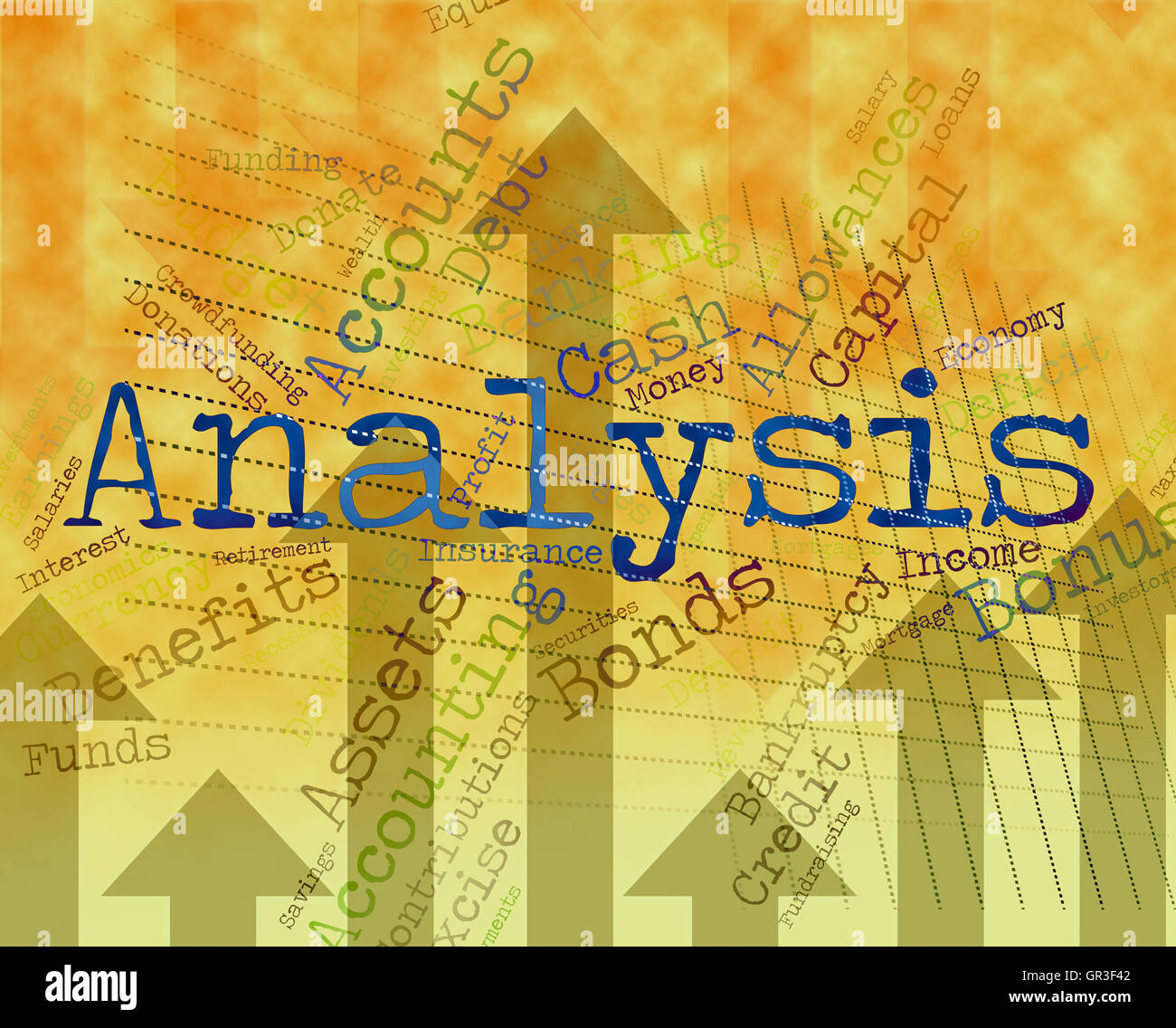 Analysis Word Showing Data Analytics And Text Stock Photo - Alamy