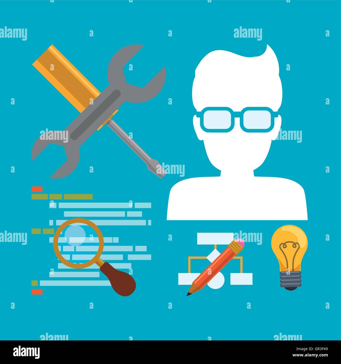 developer web responsive design Stock Vector Image & Art - Alamy