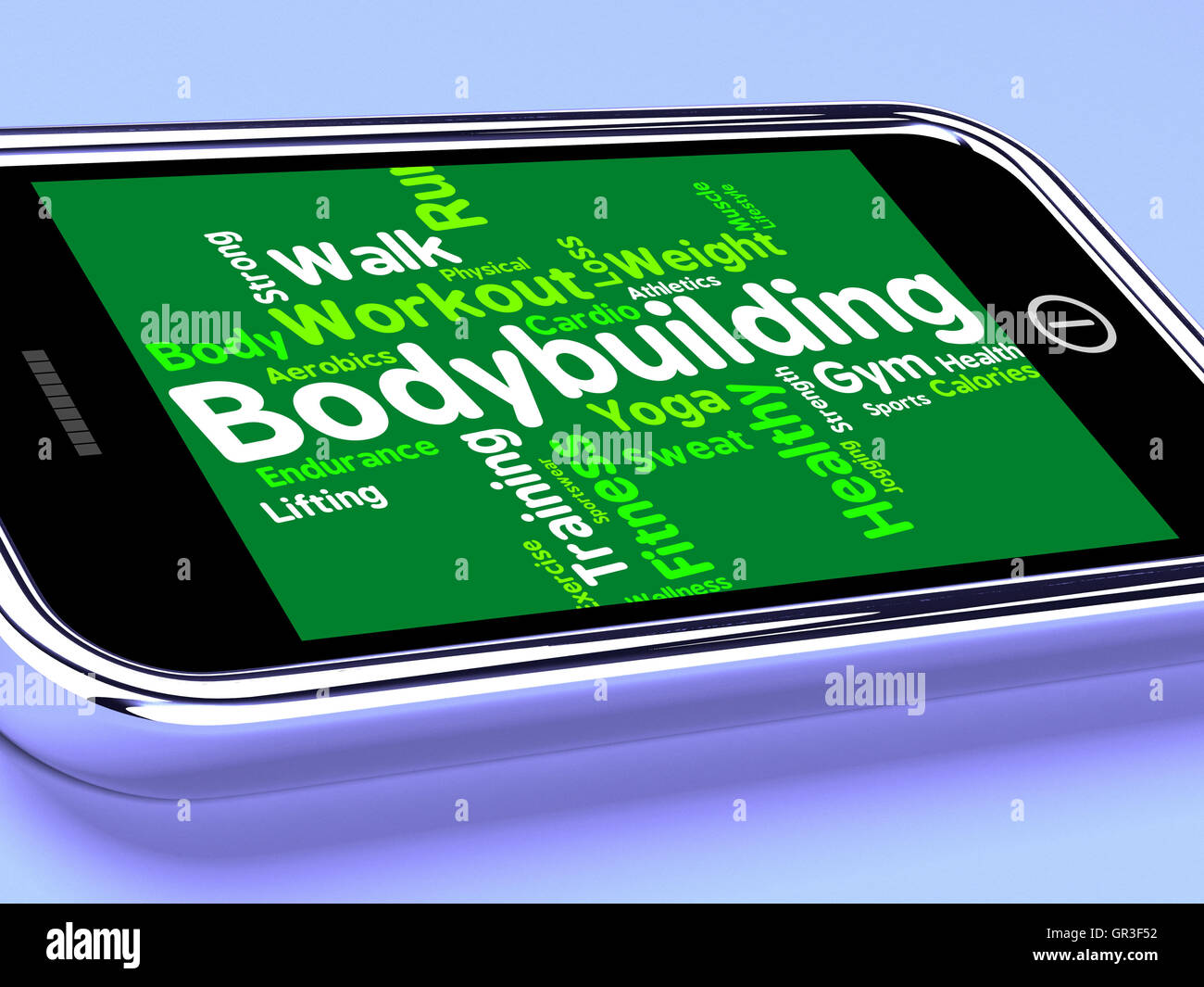 Bodybuilding Word Representing Workout Equipment And Active Stock Photo ...