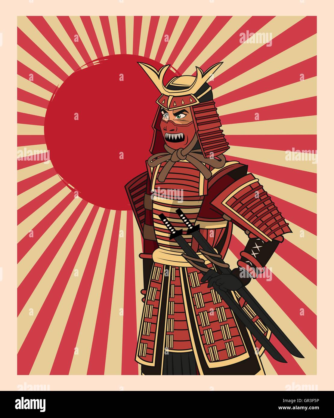 Samurai man cartoon design Stock Vector Image & Art - Alamy