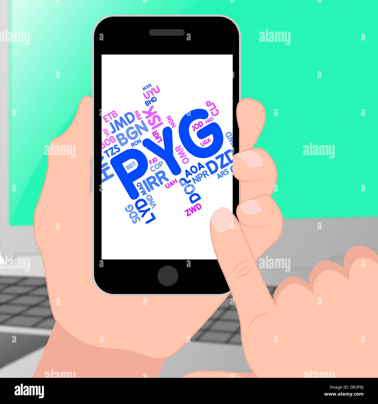 Pyg Currency Showing Paraguay Guaranis And Paraguayan Stock Photo - Alamy