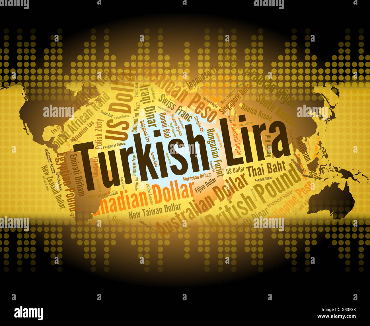 Turkish Lira Indicating Turkey Liras And Forex Stock Photo - Alamy