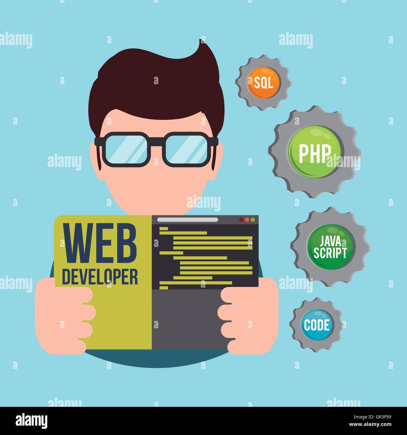 developer web responsive design Stock Vector Image & Art - Alamy