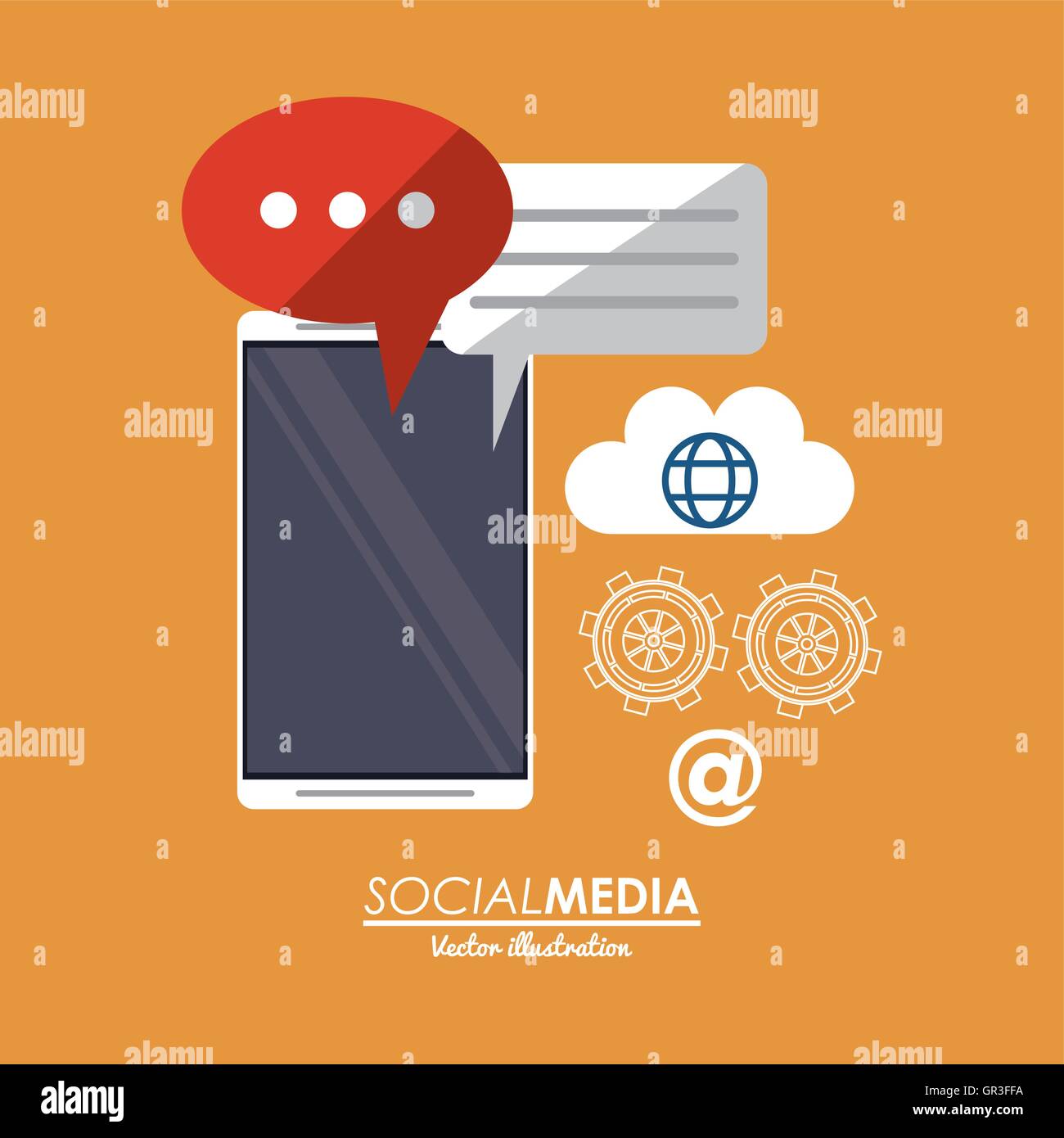 Smartphone and media design Stock Vector Image & Art - Alamy