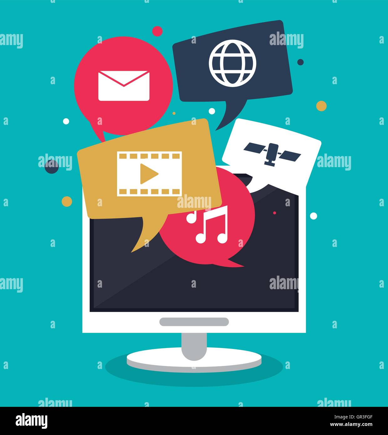 Computer and media design Stock Vector Image & Art - Alamy