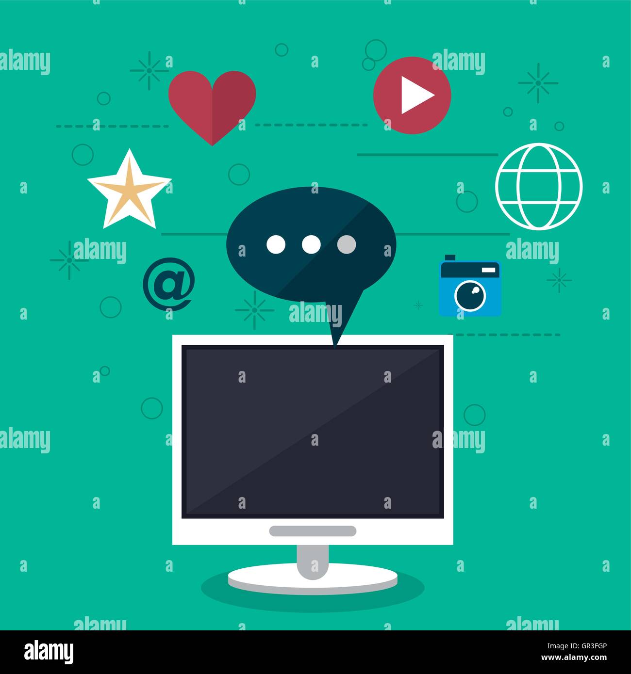 Computer and media design Stock Vector Image & Art - Alamy