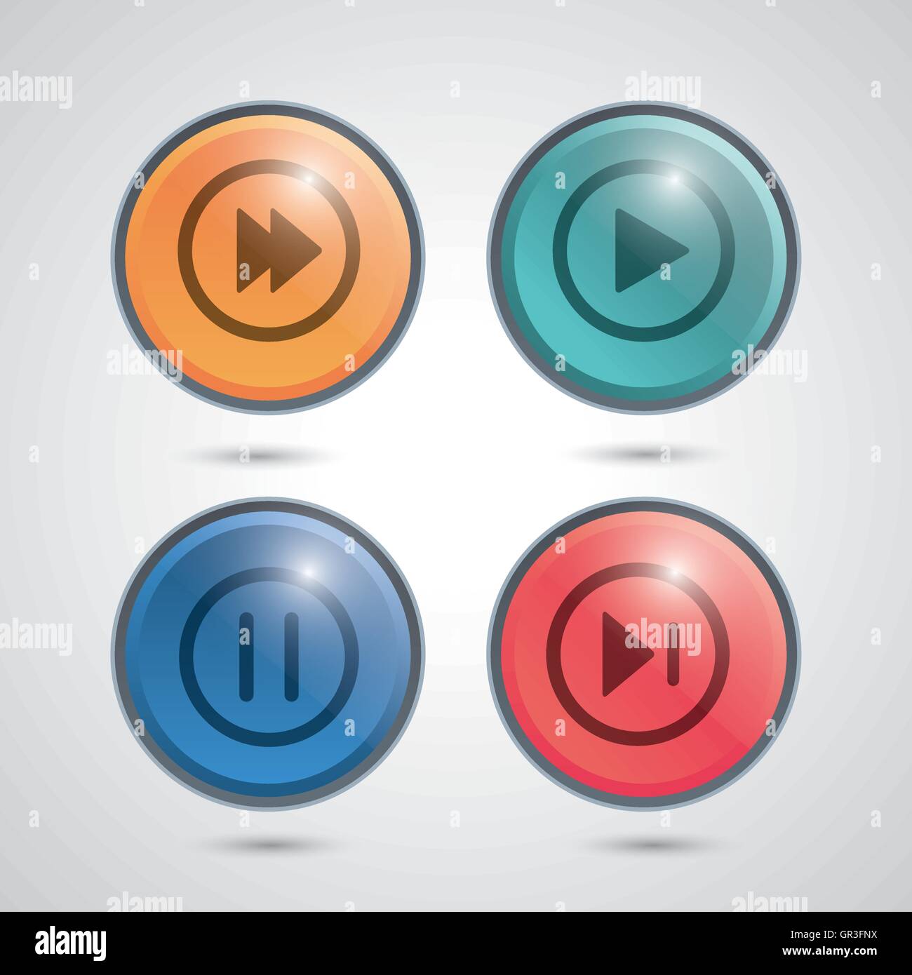 Video movie and media icon set Stock Vector Image & Art - Alamy