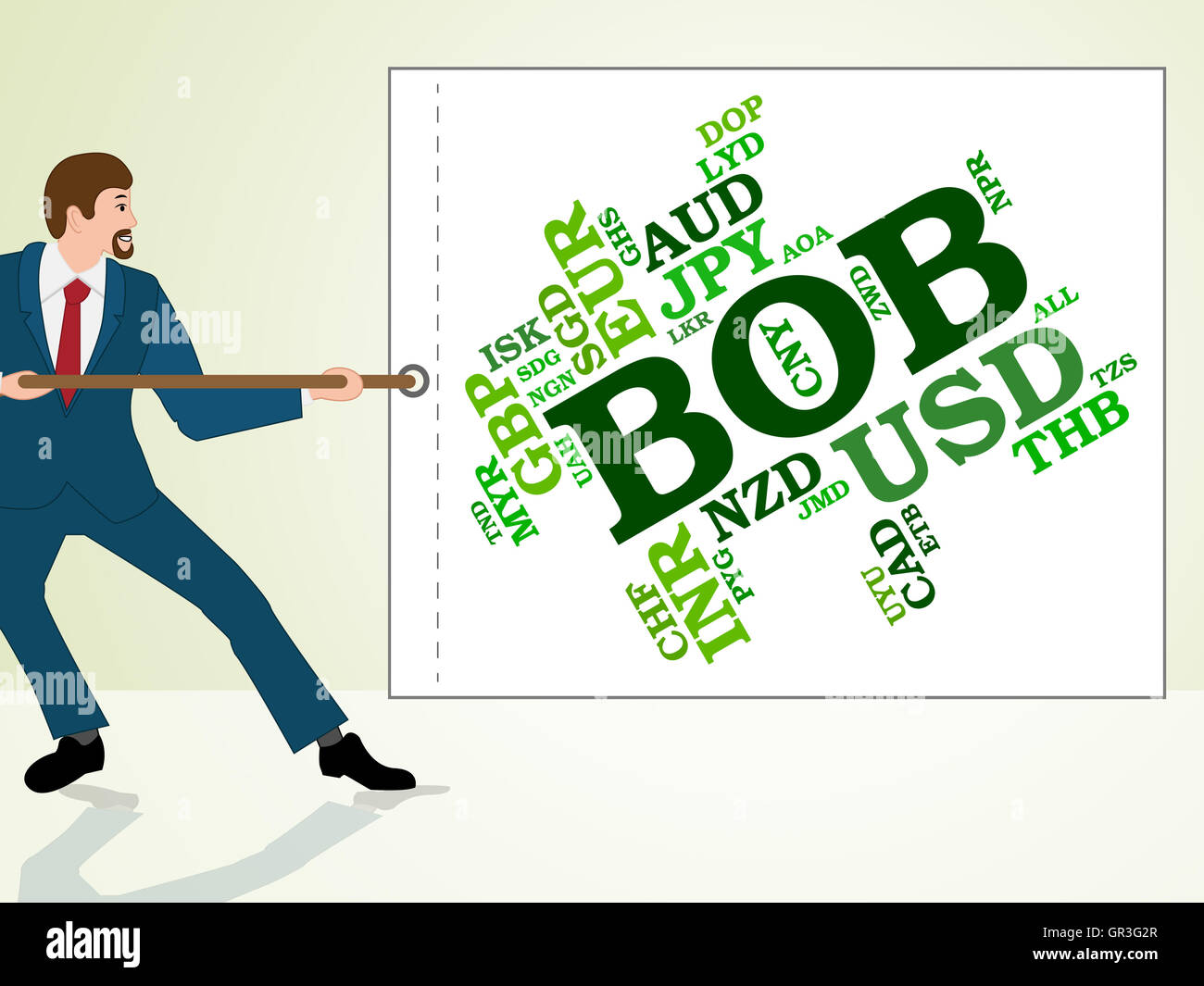 Bob Currency Indicating Bolivia Bolivianos And Currencies Stock Photo ...