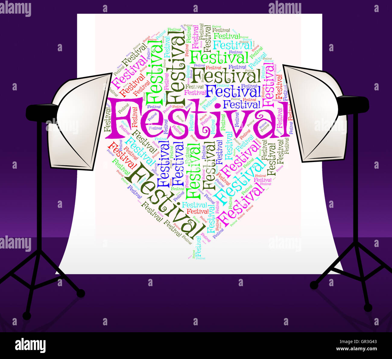 Festival Balloon Indicating Music Celebrations And Festivity Stock ...