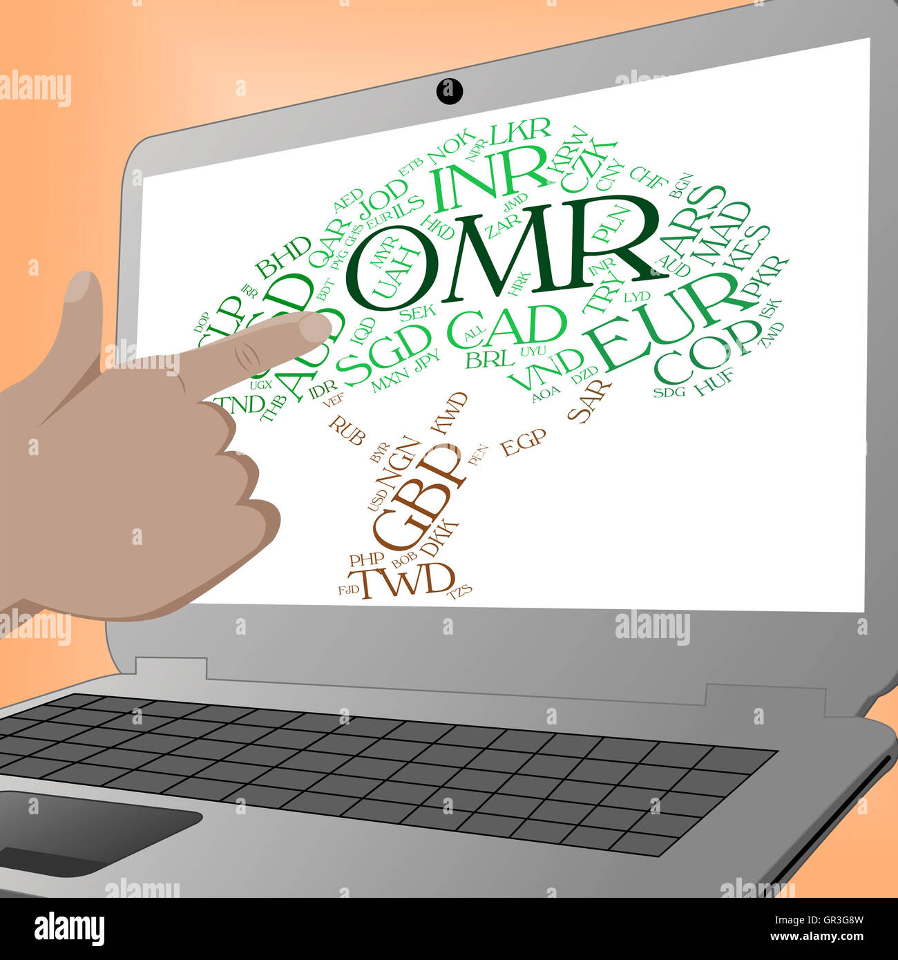 Omr Currency Meaning Oman Rial And Words Stock Photo - Alamy