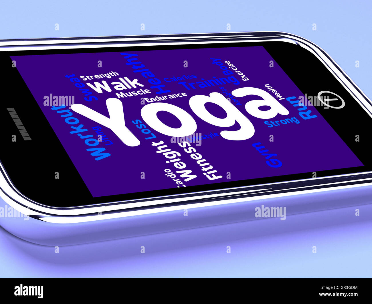 Yoga Word Indicating Text Poses And Body Stock Photo - Alamy