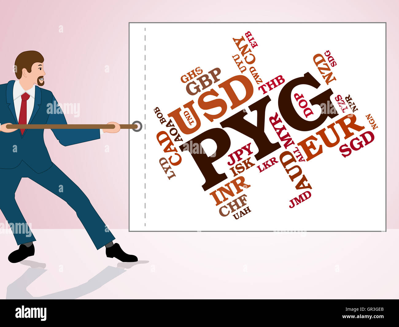 Pyg Currency Indicating Forex Trading And Guarani Stock Photo - Alamy