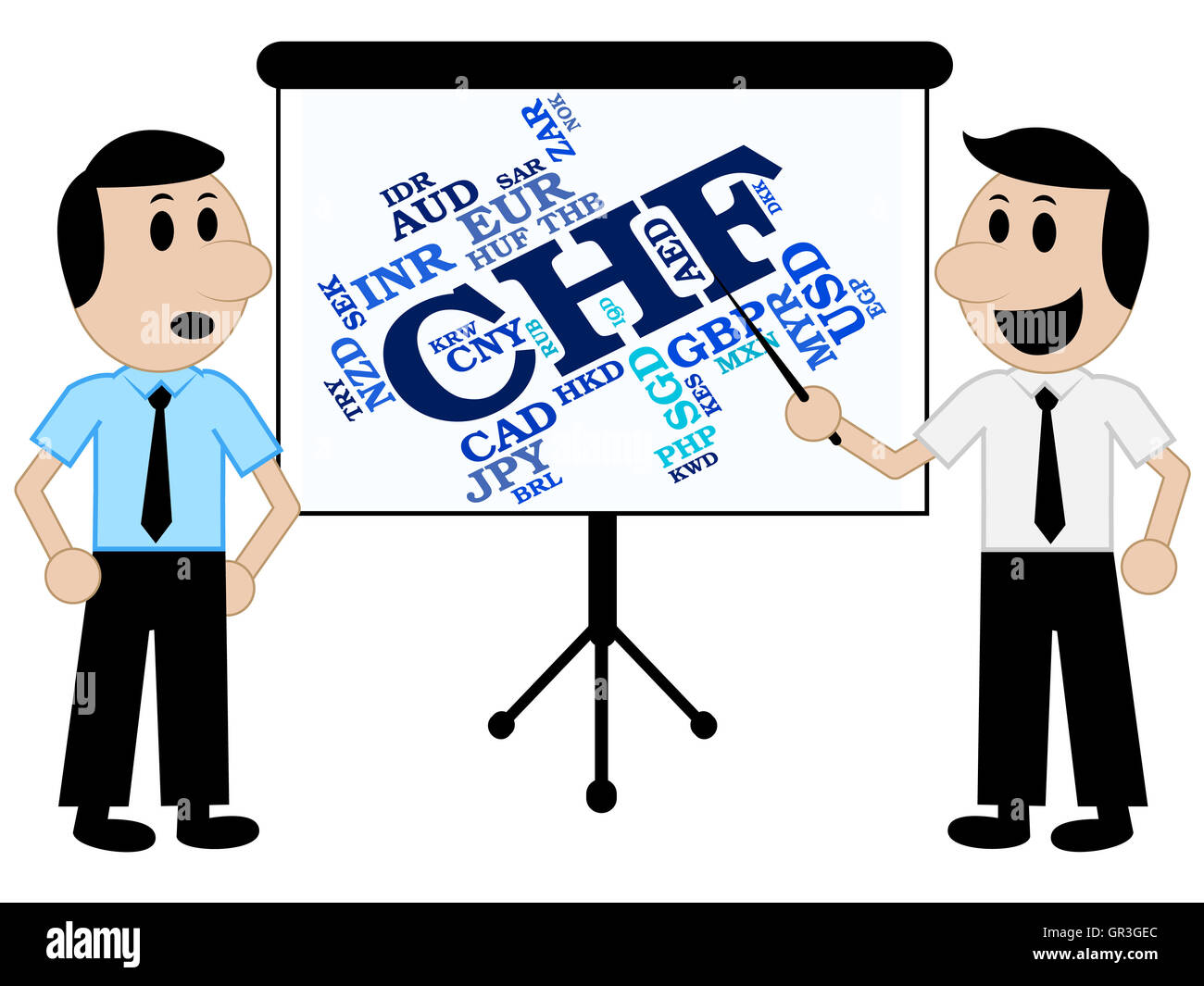 Chf Currency Showing Swiss Franc And Market Stock Photo - Alamy