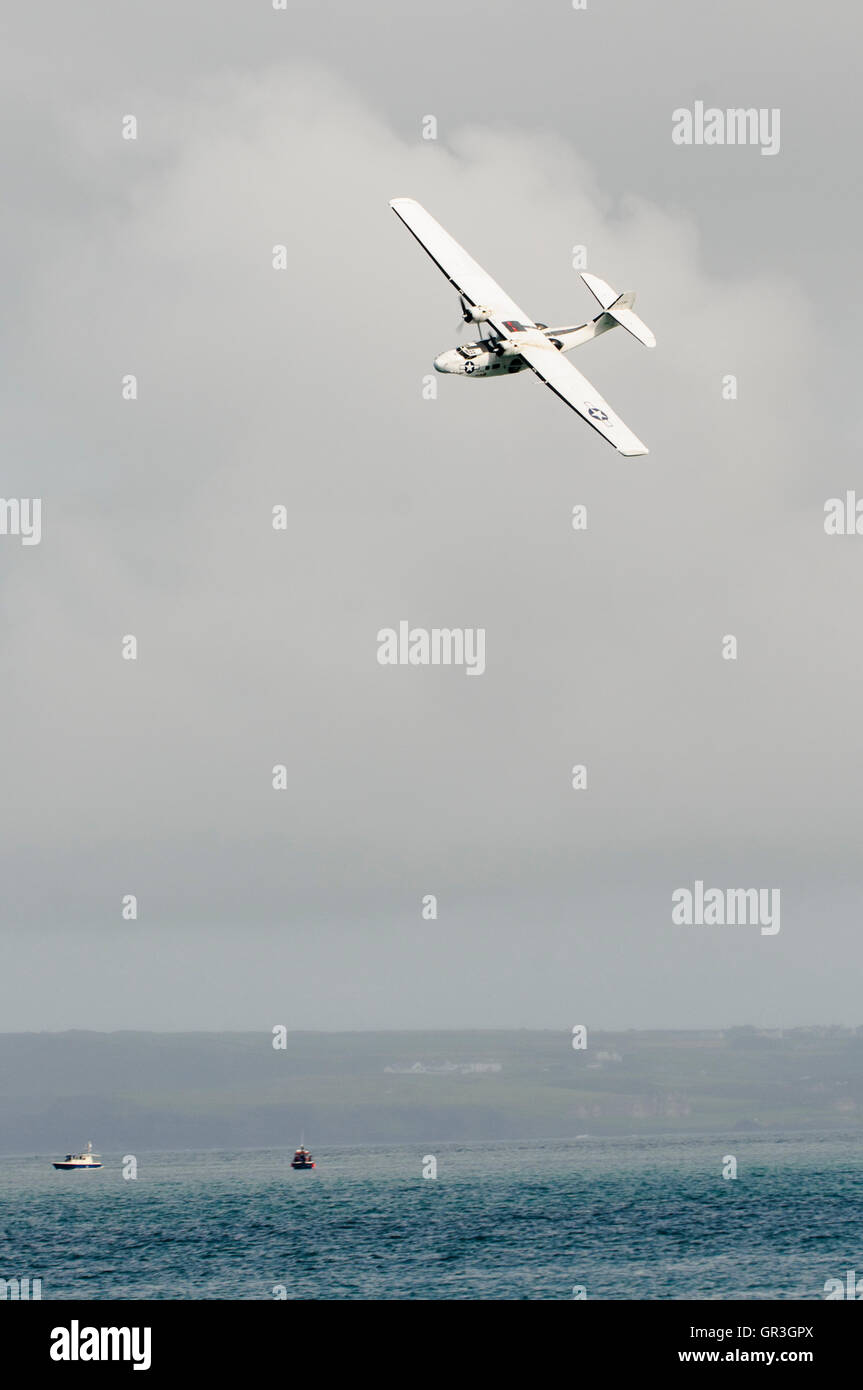 A Consolidated PBY Catalina, American flying boat seaplane produced by ...