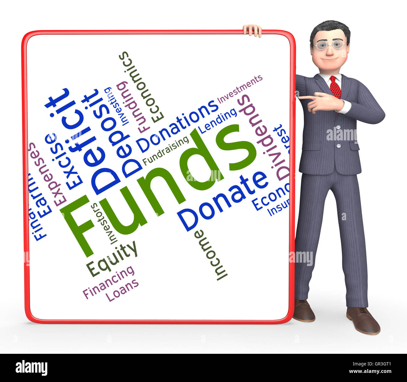Funds Word Indicating Words Share And Finance Stock Photo - Alamy