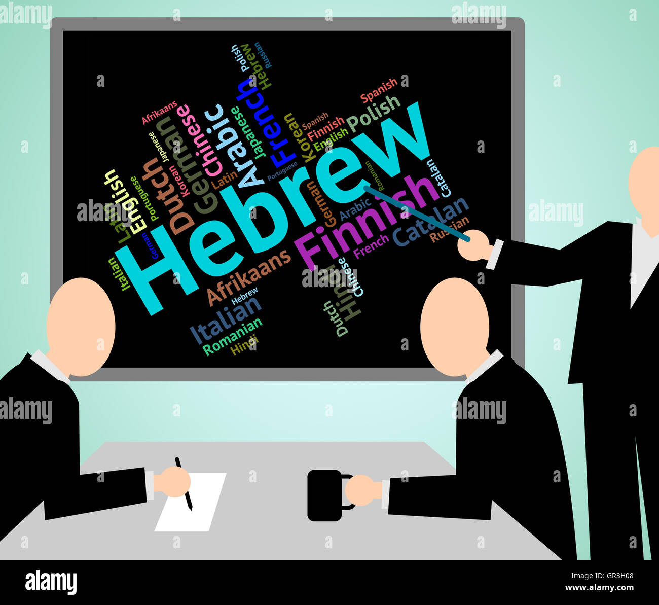 Hebrew Language Showing Israel Foreign And Translate Stock Photo - Alamy