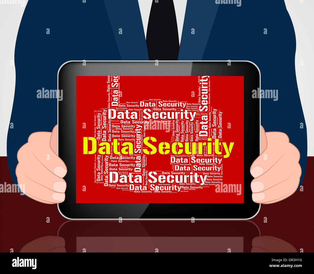 Data Security Showing Word Secure And Fact Stock Photo - Alamy