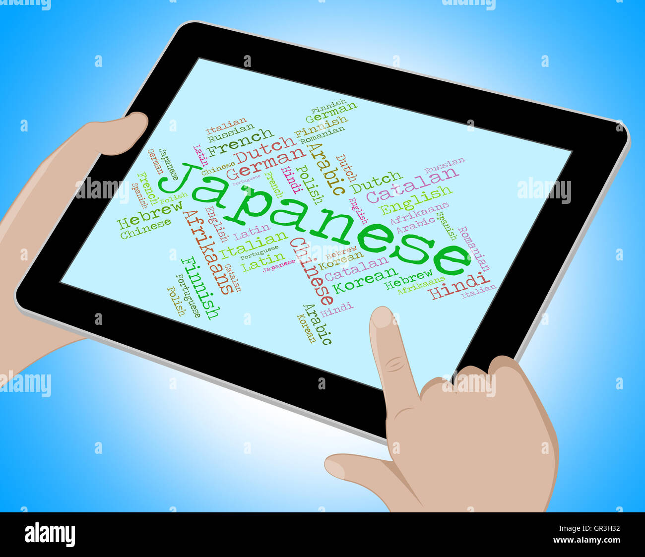 Japanese Language Indicating Foreign Translator And Cjapan Stock Photo ...
